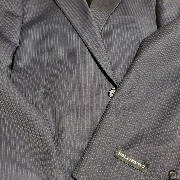 Bellissimo | Suits & Blazers | Bellissimo Mens Navy Pinstripe Suit ...
